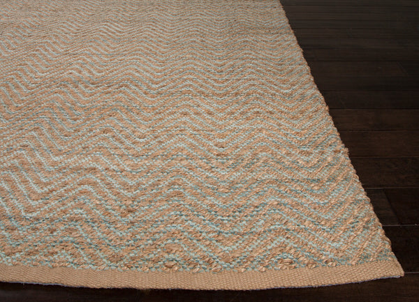 Himalaya Reap Aqua Jade Jute Rug | Herringbone and Company
