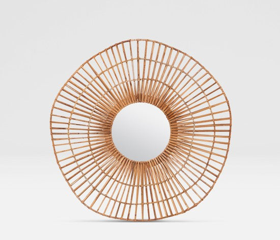 Savah Woven Rattan Mirror | Herringbone and Company
